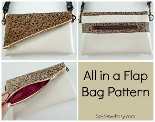 All in a Flap Bag - fold over bag pattern POTM | So Sew Easy