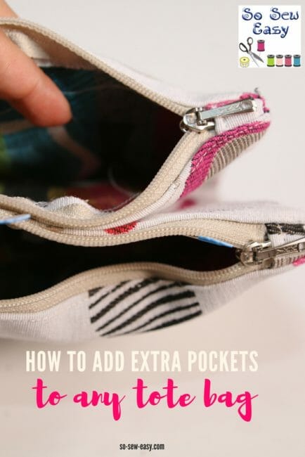 How to Add Extra Pockets to Any Tote Bag | So Sew Easy